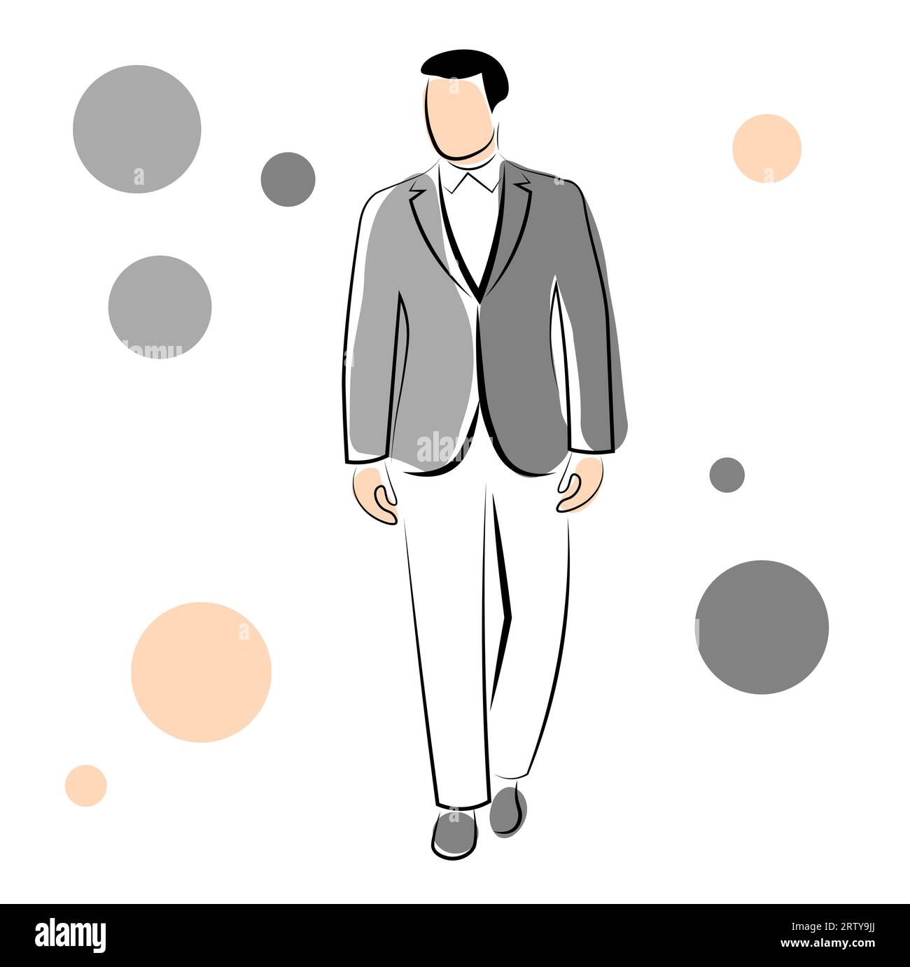Man black and white Stock Vector Images - Alamy
