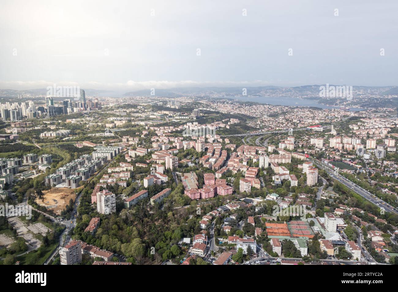 Birds eye view over Istanbul Stock Photo - Alamy