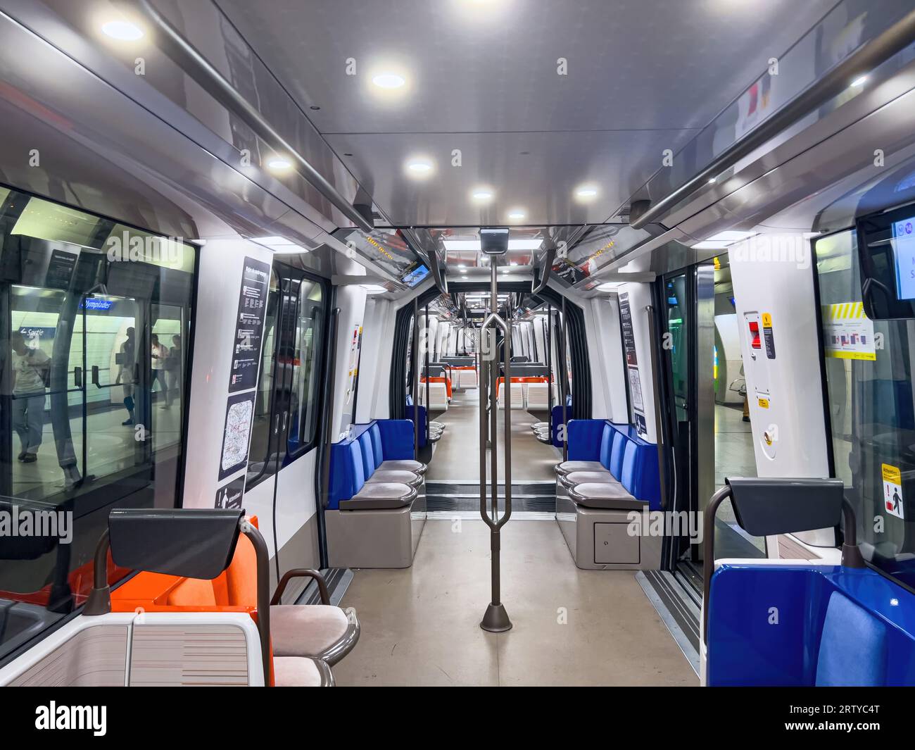 The modern Metro cars of Line 14 in Paris - CITY OF PARIS, FRANCE ...