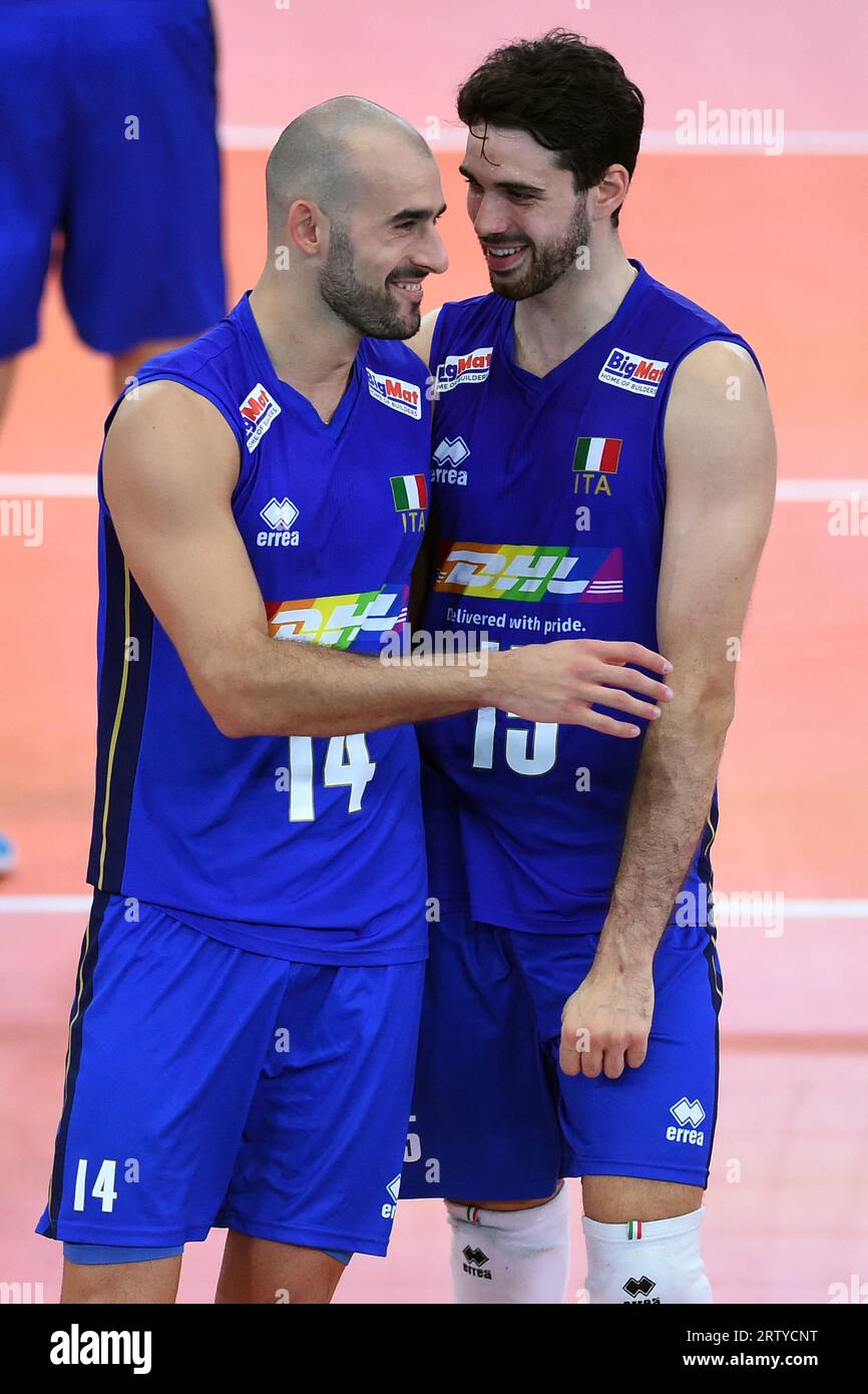 Rome, Italy. 14th Sep, 2023. Gianluca Galassi of Italy, Daniele Lavia ...