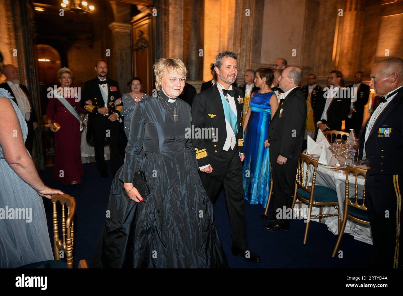 Birgitta Kristersson Ed and Denmark's Crown Prince Frederik arrive at ...