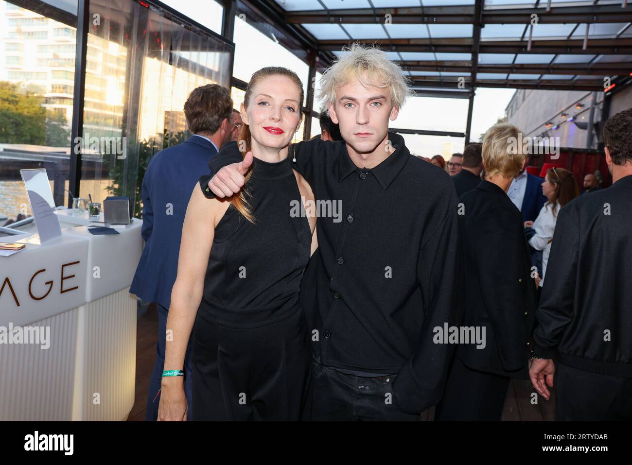 Berlin, Germany. 15th Sep, 2023. Pheline Roggan and Emil Belton arrive ...