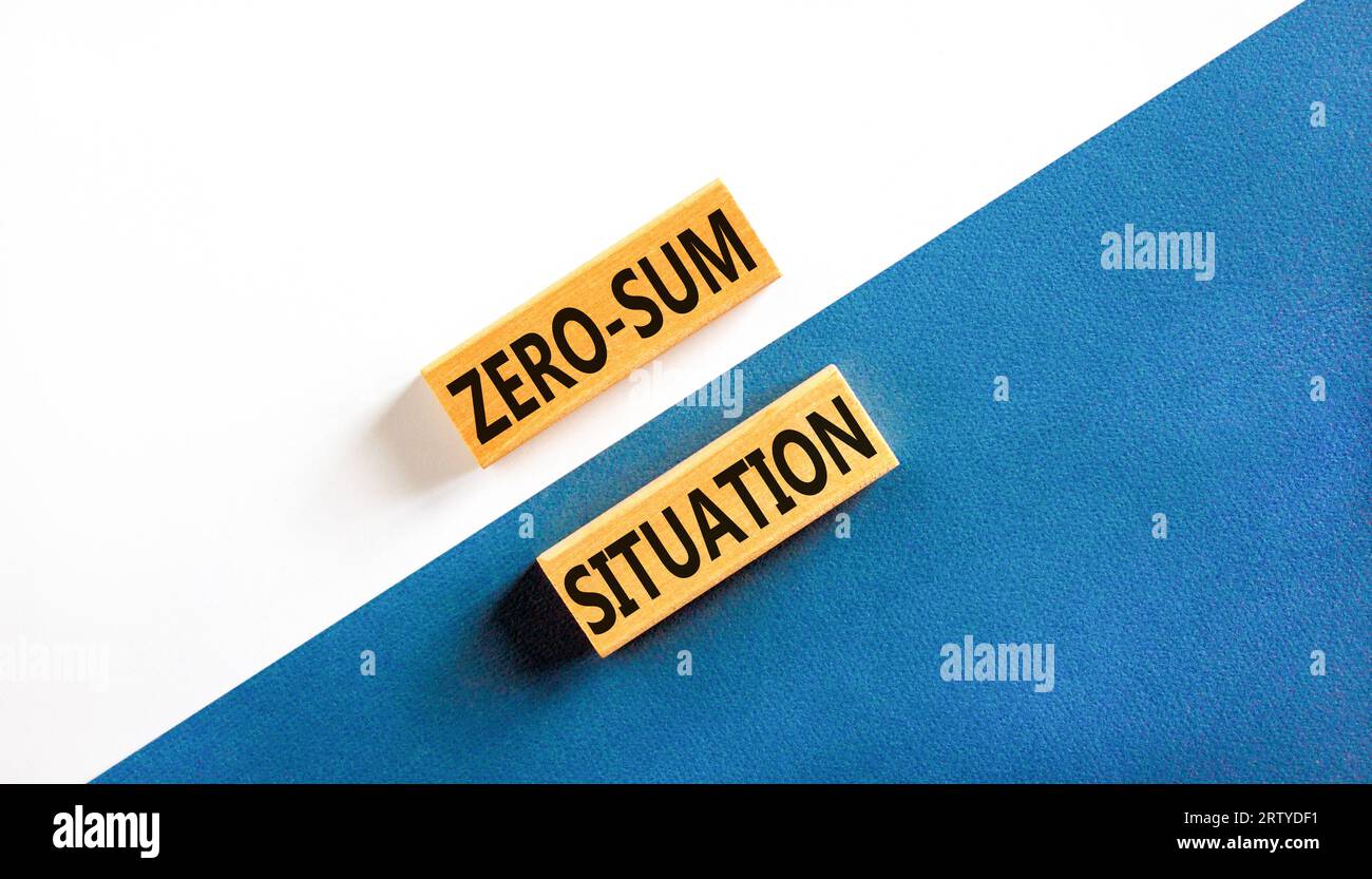 Zero-sum situation symbol. Concept words Zero-sum situation on ...
