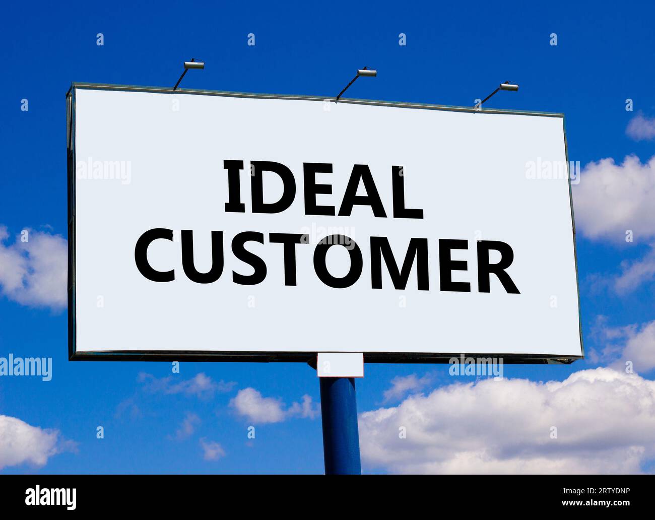 Ideal customer symbol. Concept words Ideal customer on beautiful big ...