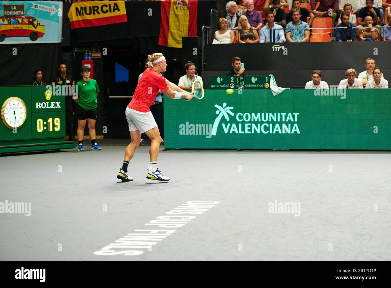 Alejandro Davidovich Fokina of Spain in action during the DAVIS CUP at ...