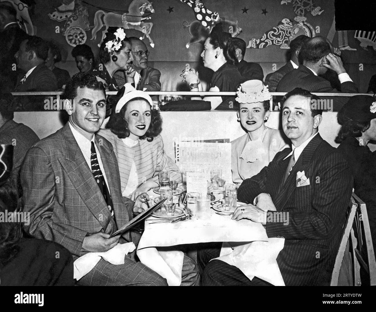 Two mature women only table Black and White Stock Photos & Images - Alamy