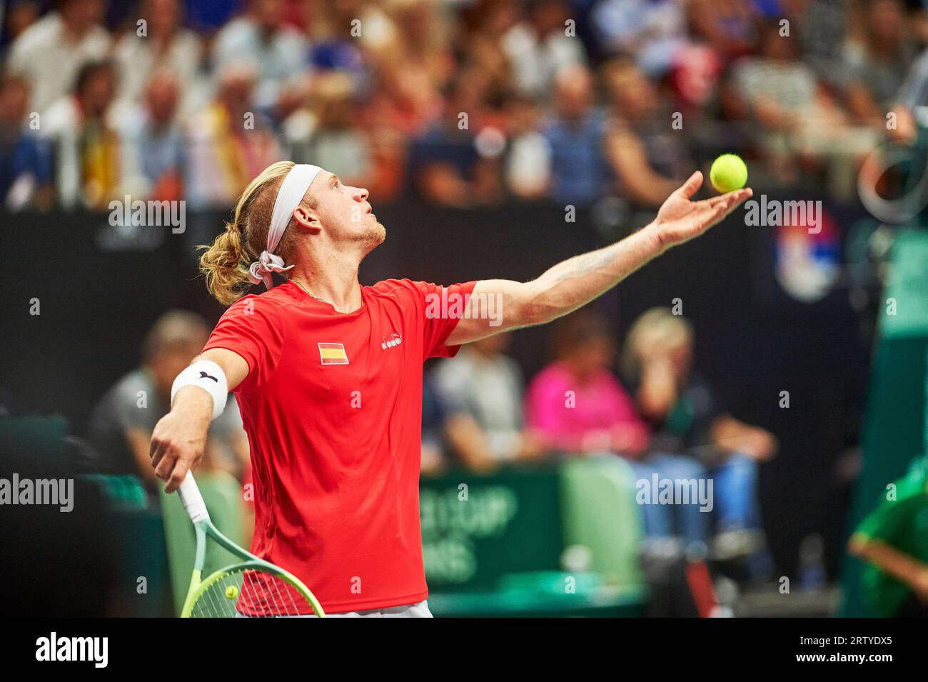 Alejandro Davidovich Fokina of Spain in action during the DAVIS CUP at ...