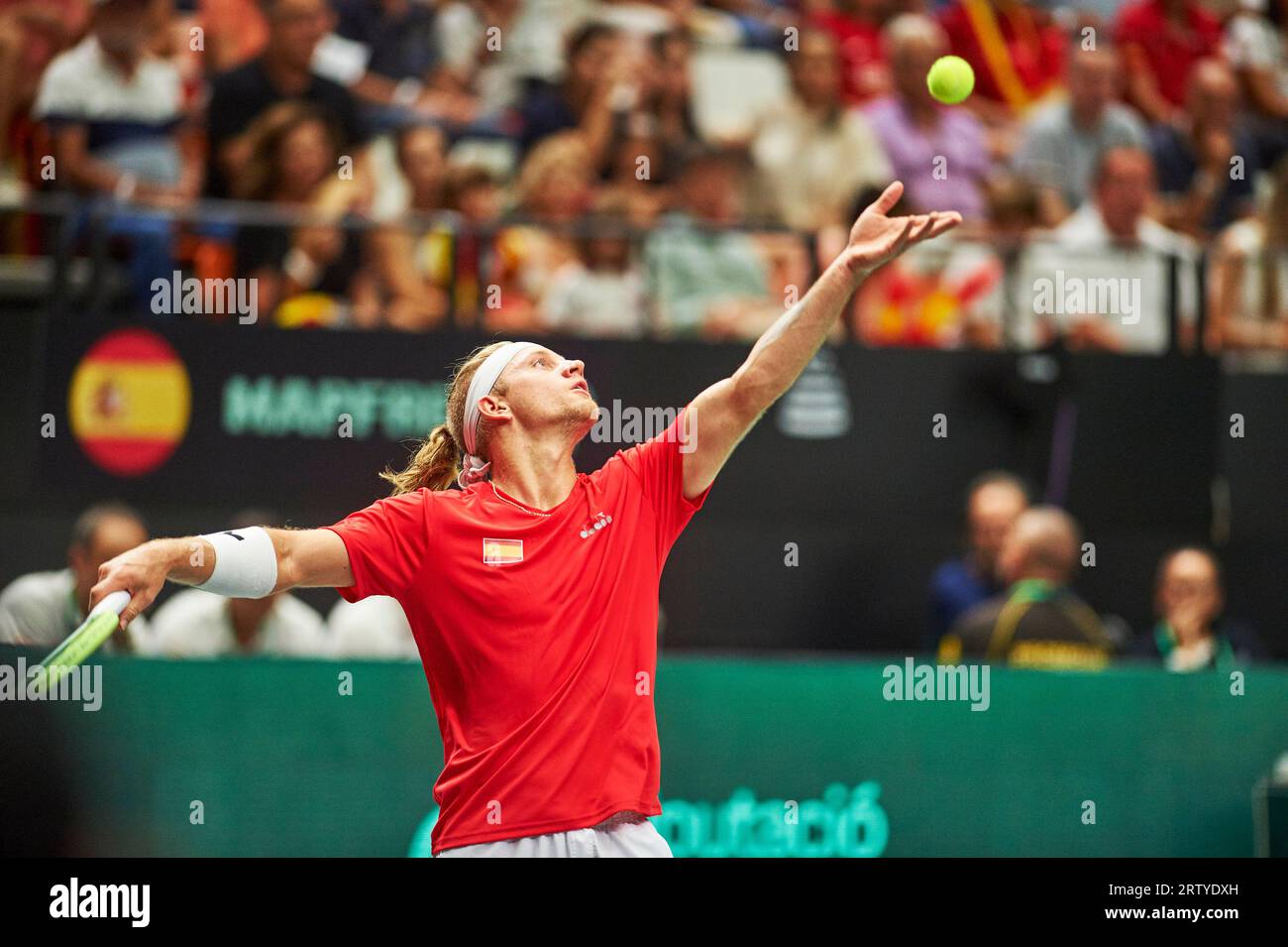 Alejandro Davidovich Fokina of Spain in action during the DAVIS CUP at ...