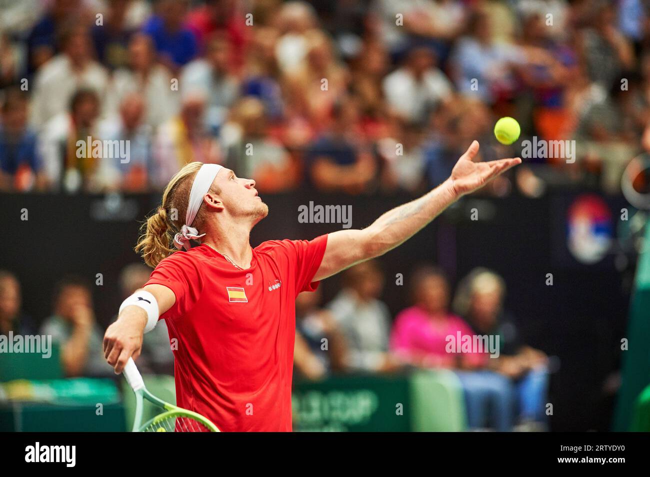 Alejandro Davidovich Fokina of Spain in action during the DAVIS CUP at ...