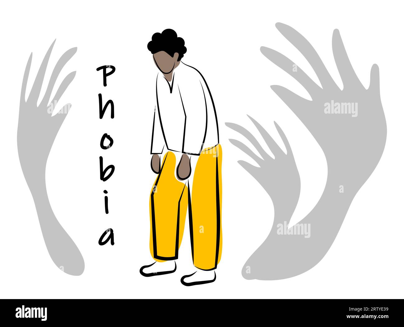 Anxiety disorder black Cut Out Stock Images & Pictures - Alamy