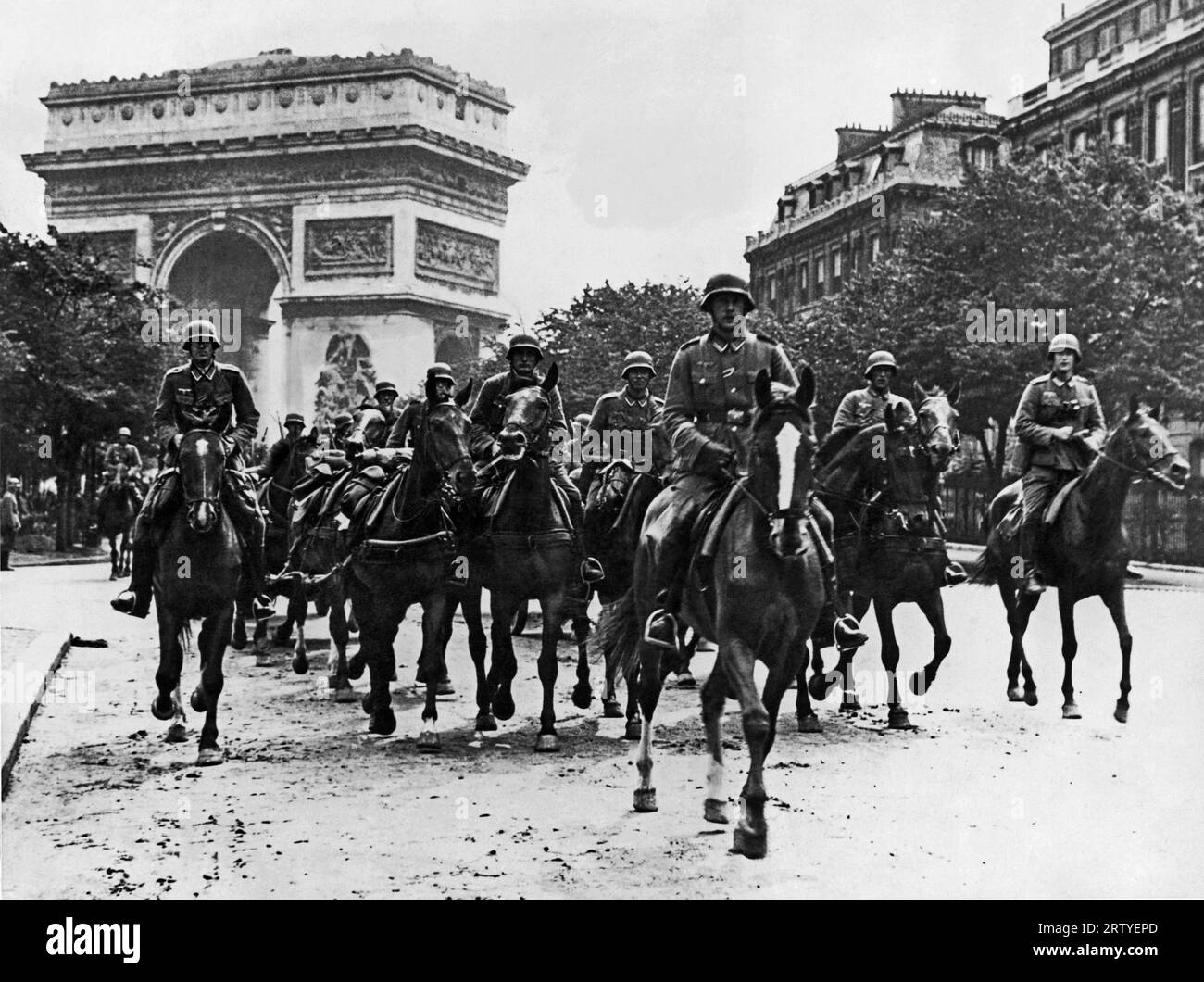 Paris, France April, 1943 Nazis riding through Occupied Paris Stock ...
