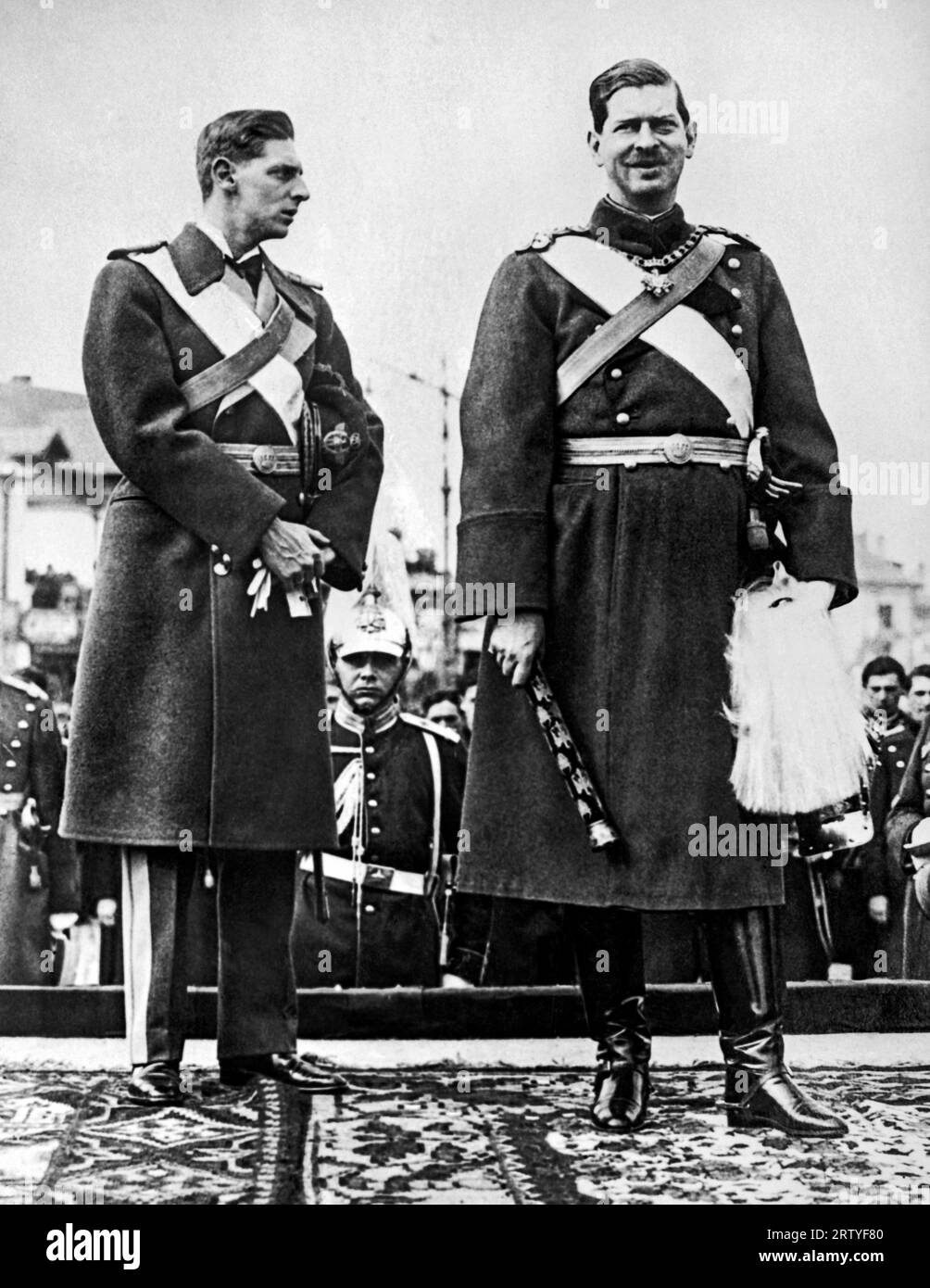 Bucharest, Romania c. 1933 A royal black eye is what King Carol (right ...