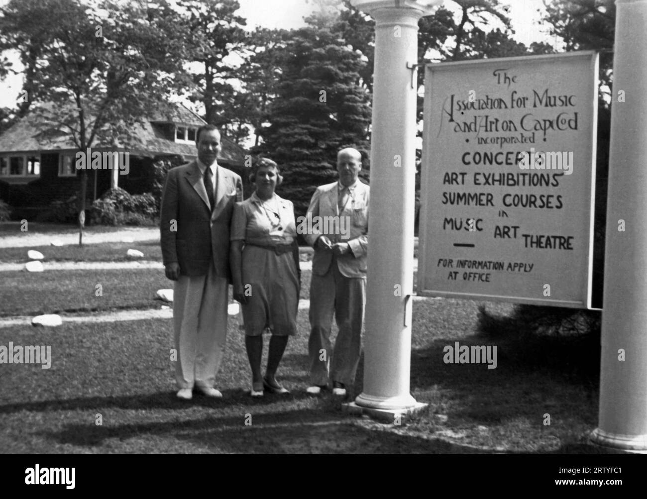 Cape Cod, Massachusetts, 1941 Opera singer Bruce Boyce (L) and others ...