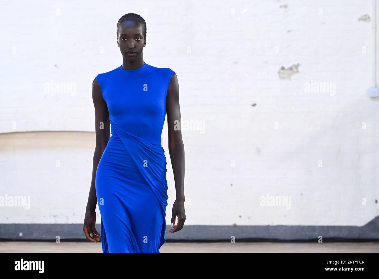 London, UK. 15 September 2023. Models wear designs by Standing Ground ...