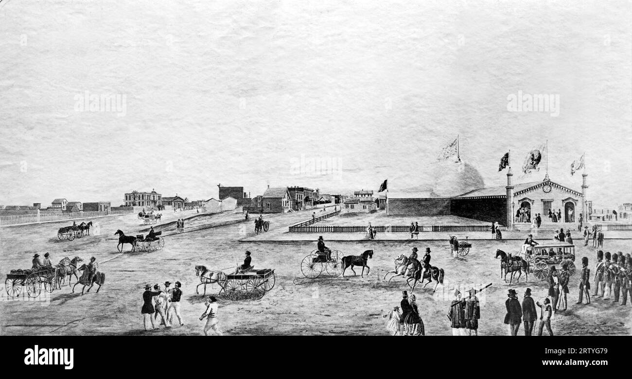 San Francisco, California: 1858 A view of the intersection of ...