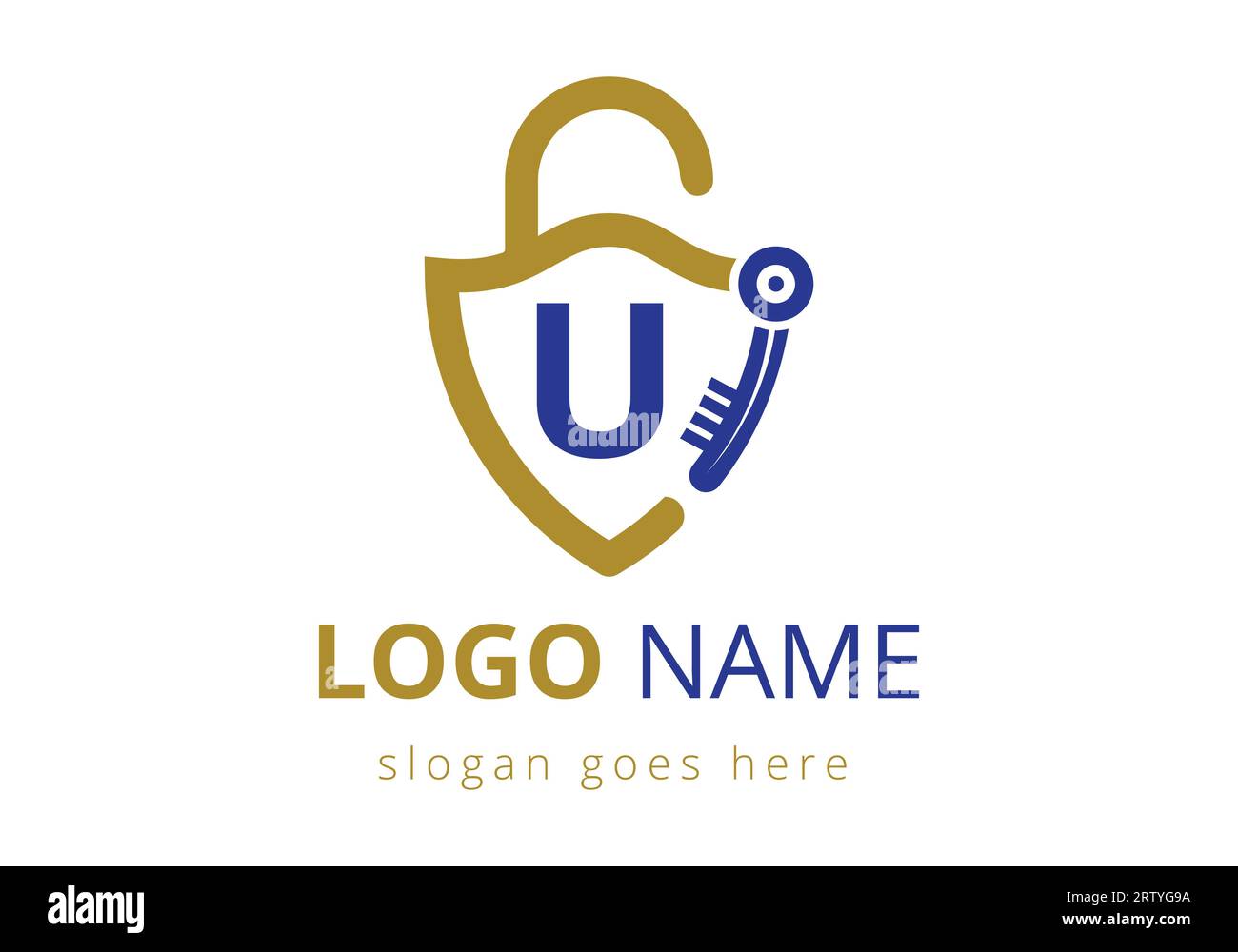 Letter U Key Logo Combine With House Locker Key. Lock logo sign symbol ...