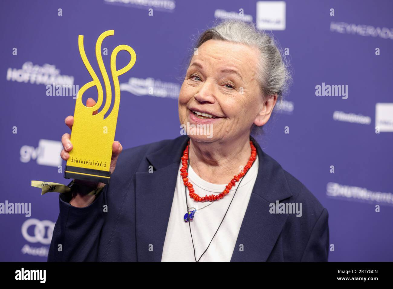 Berlin, Germany. 15th Sep, 2023. Actress Ursula Werner receives the ...