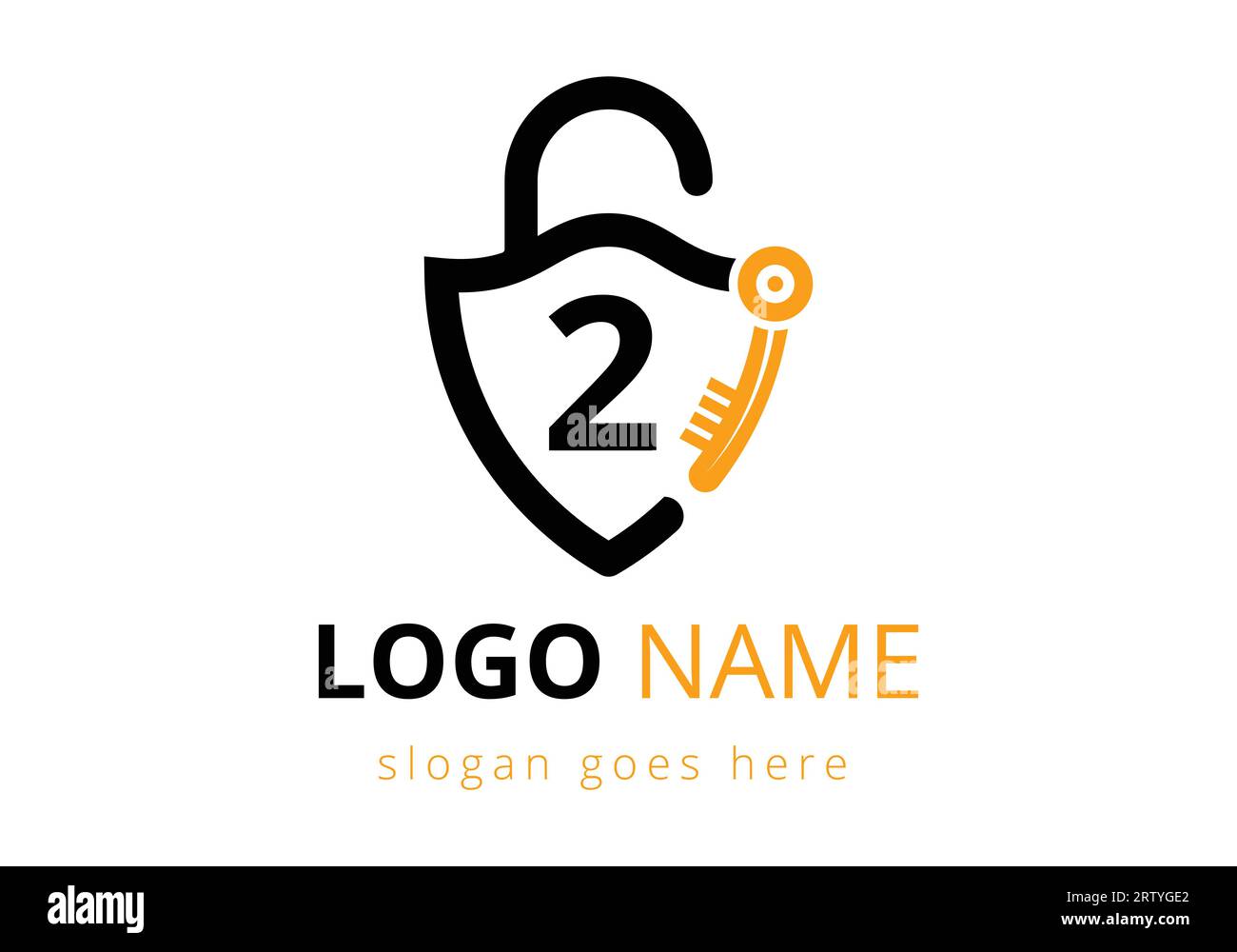 Letter 2 Key Logo Combine With House Locker Key. Lock logo sign symbol ...
