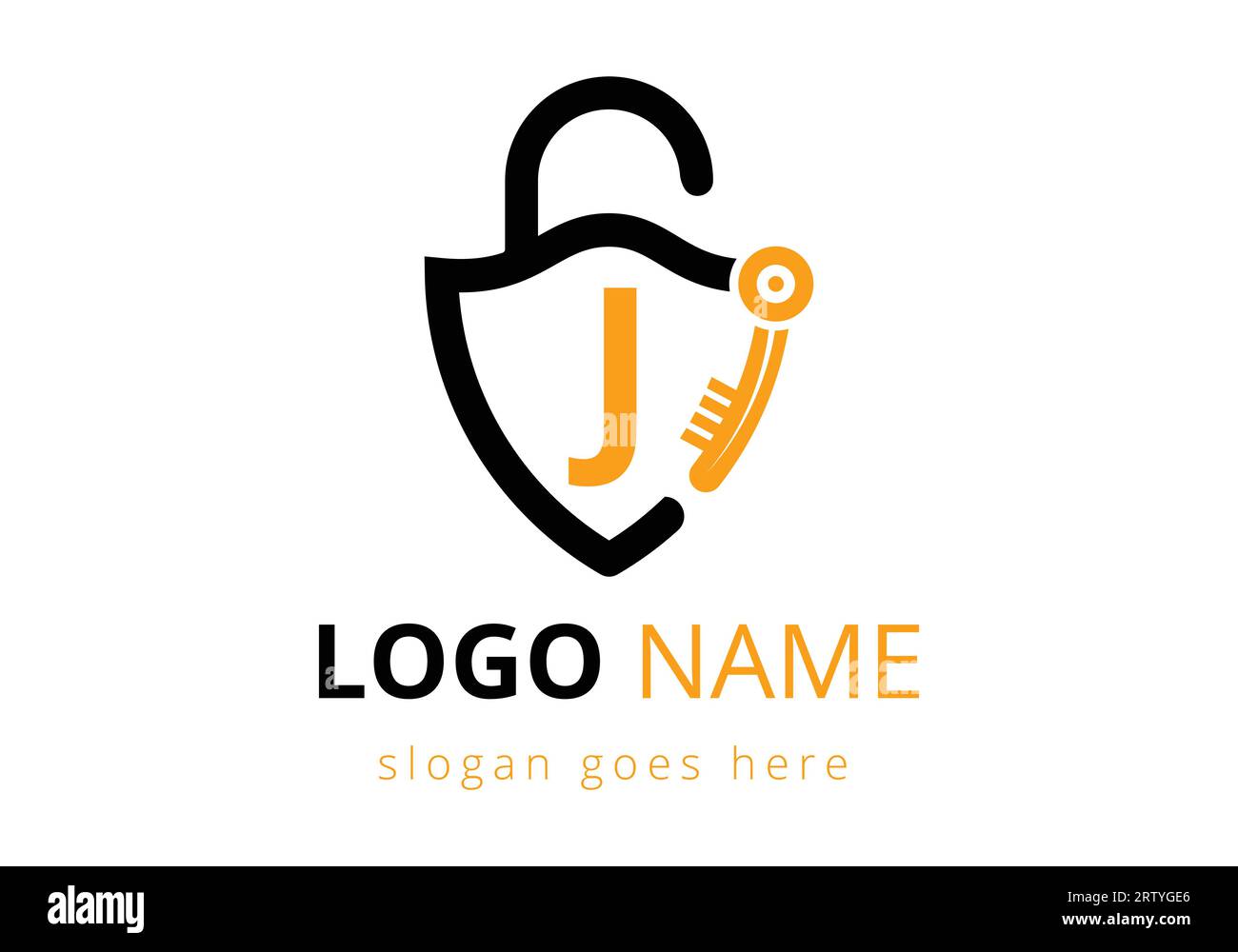 Letter J Key Logo Combine With House Locker Key. Lock logo sign symbol ...