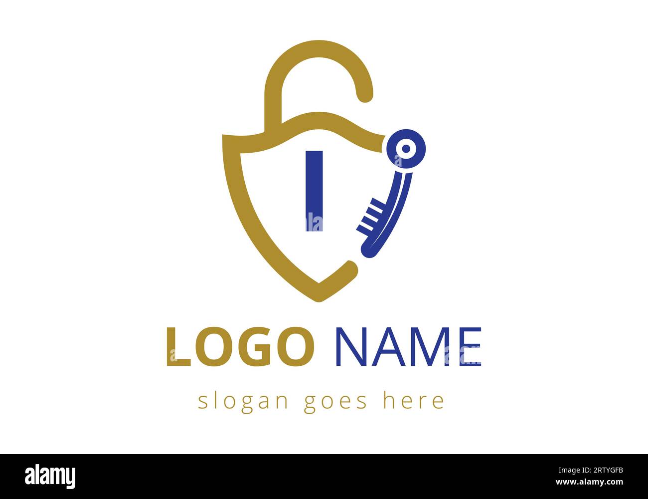 Letter I Key Logo Combine With House Locker Key. Lock logo sign symbol ...