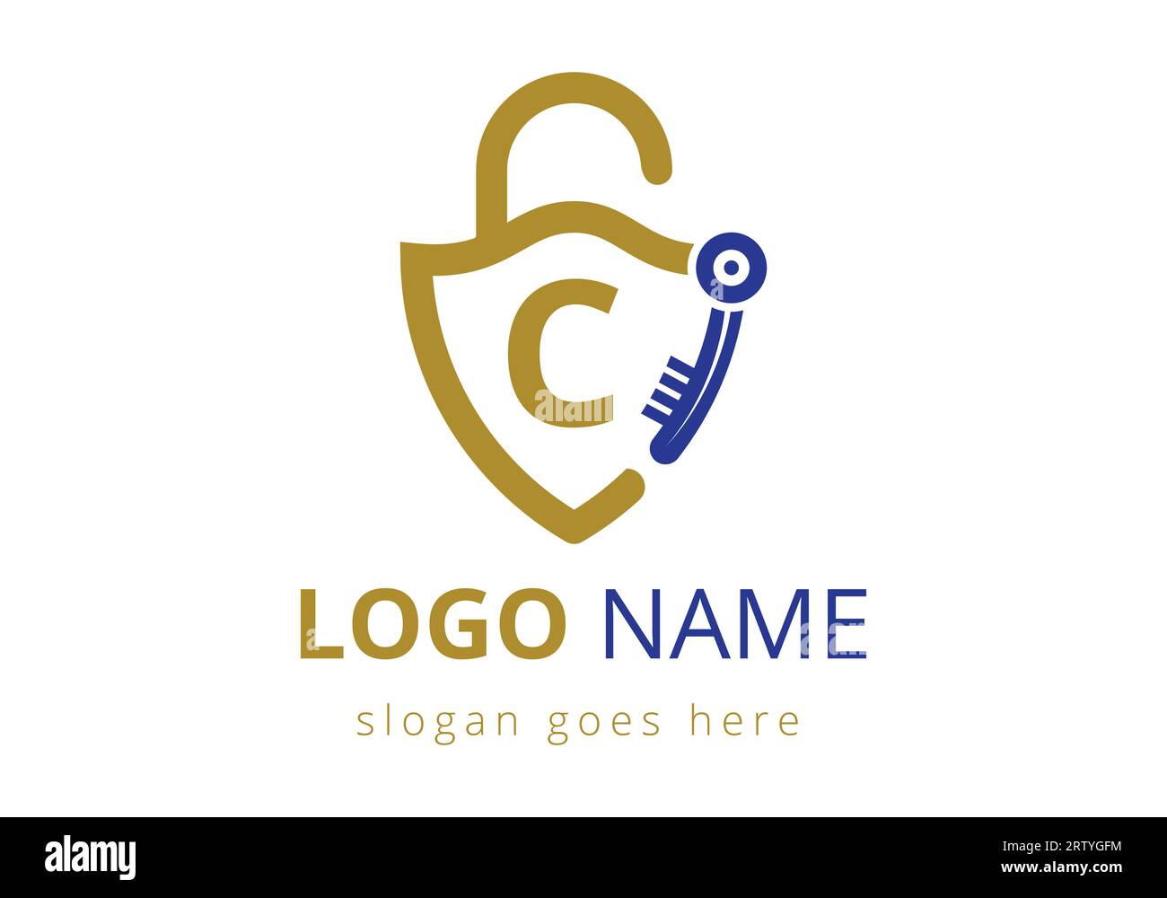 Letter C Key Logo Combine With House Locker Key. Lock logo sign symbol ...