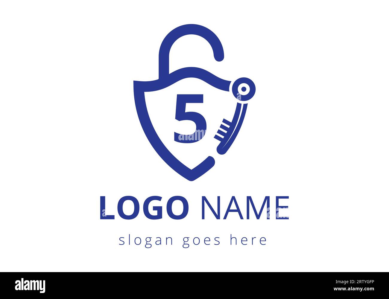 Letter 5 Key Logo Combine With House Locker Key. Lock logo sign symbol ...