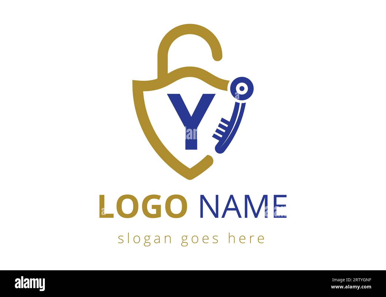 Letter Y Key Logo Combine With House Locker Key. Lock logo sign symbol ...