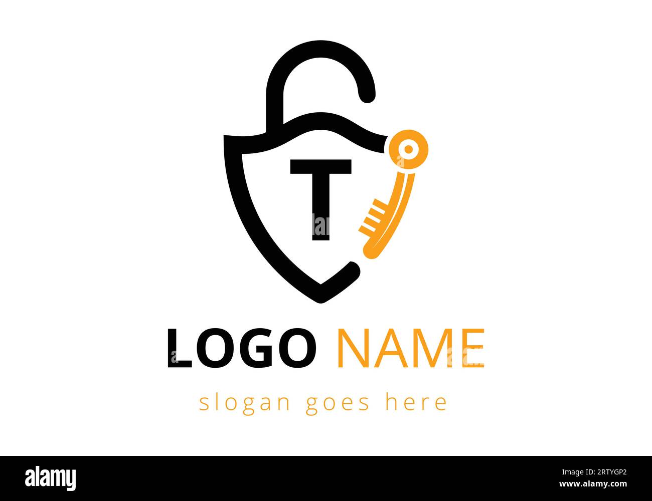 Letter T Key Logo Combine With House Locker Key. Lock logo sign symbol ...