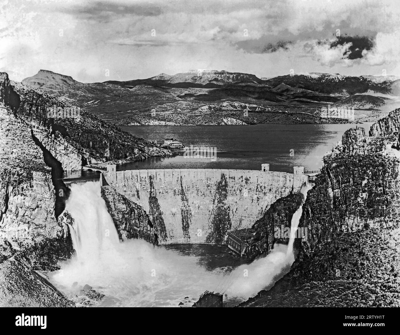 Salt River, Arizona c. 1920 Theodore Roosevelt Dam with Theodore ...
