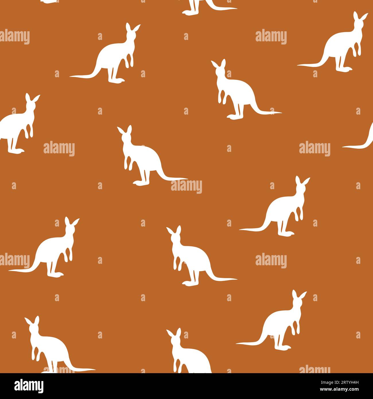 Vector flat illustration with silhouette kangaroo and baby kangaroo ...