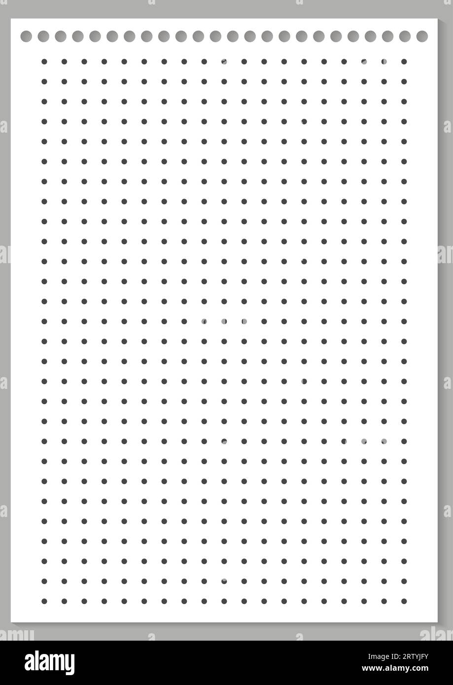 Graph paper. Printable dotted grid paper on white background. Geometric ...