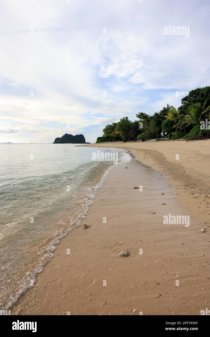 sandy beach on vomo island, fiji Stock Photo - Alamy