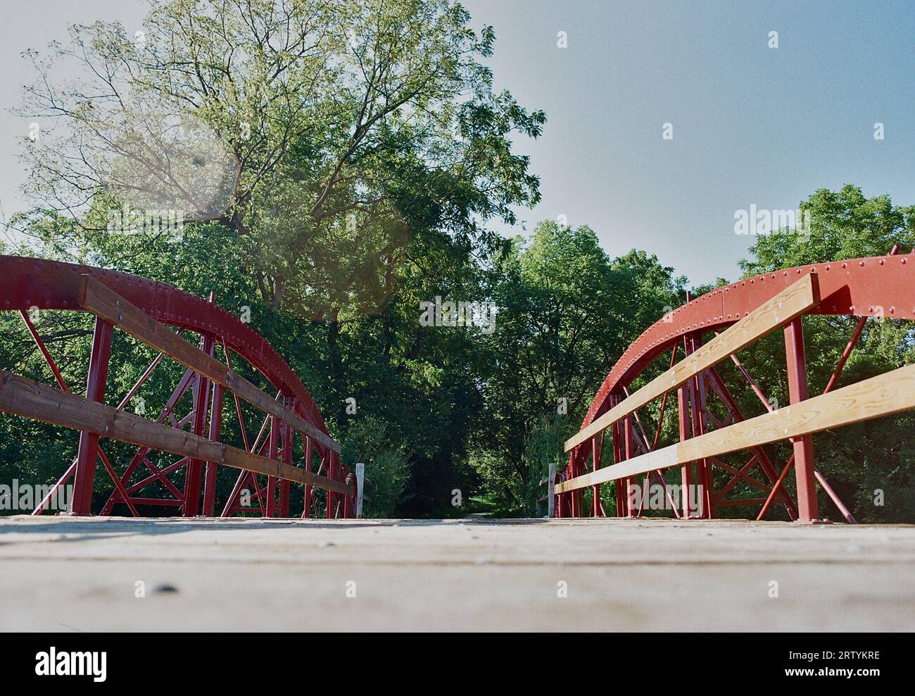 Low perspective of foot bridge hi-res stock photography and images - Alamy