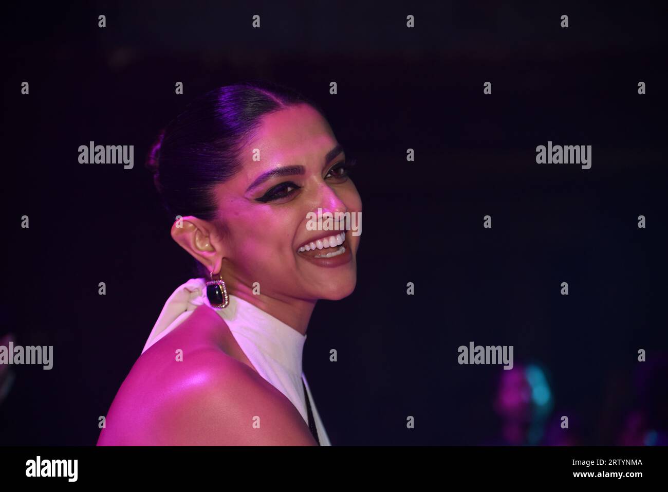Indian actress Deepika Padukone attends a press conference after ...