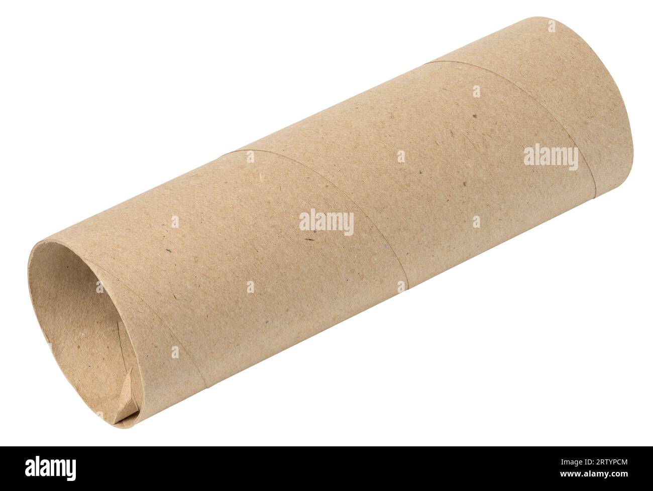 Paper towel tube on white isolated background Stock Photo - Alamy