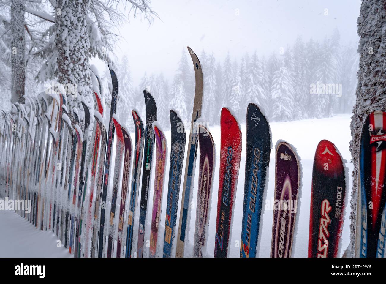 Ski fence hi-res stock photography and images - Alamy