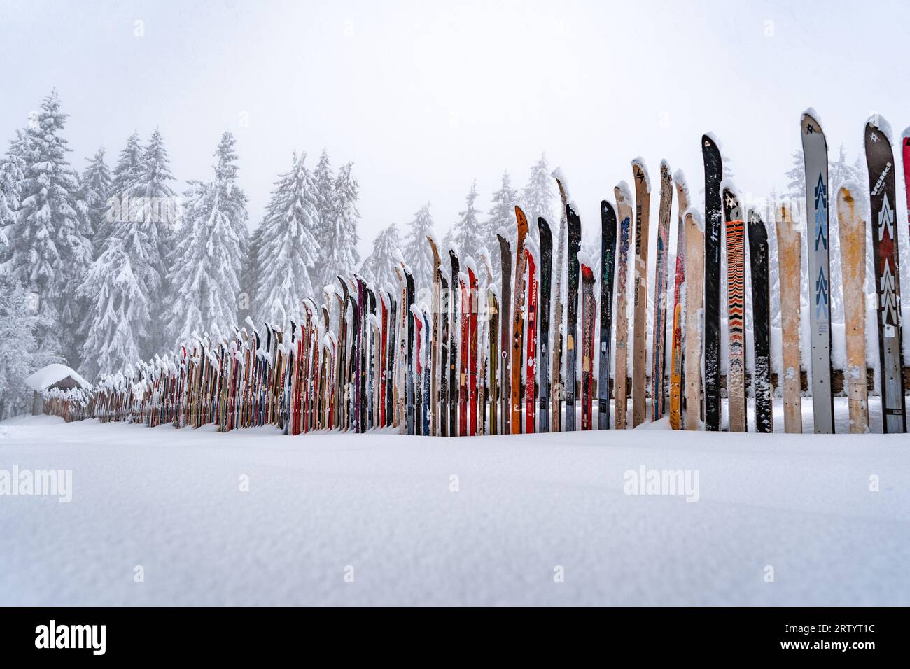 Ski fence hi-res stock photography and images - Alamy