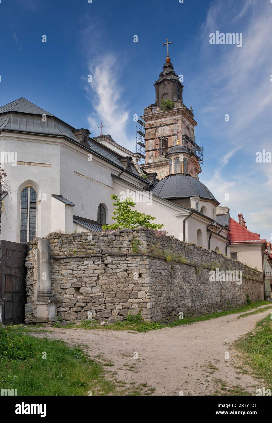 Roman Catholic Church of St. Nicholas facade in Kamianets-Podilskyi ...