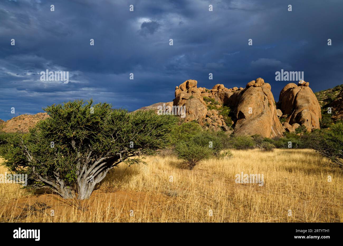 Omandumba Guest Farm: “Three Elephants” rock formation (granite) in the ...