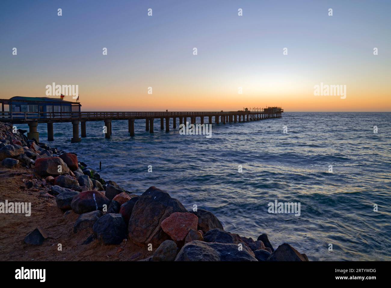 Namibian sunset swakopmund beach hi-res stock photography and images ...