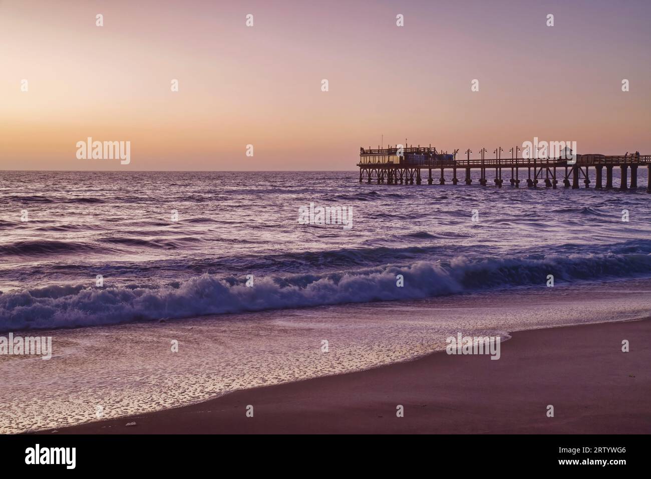 Namibian sunset swakopmund beach hi-res stock photography and images ...