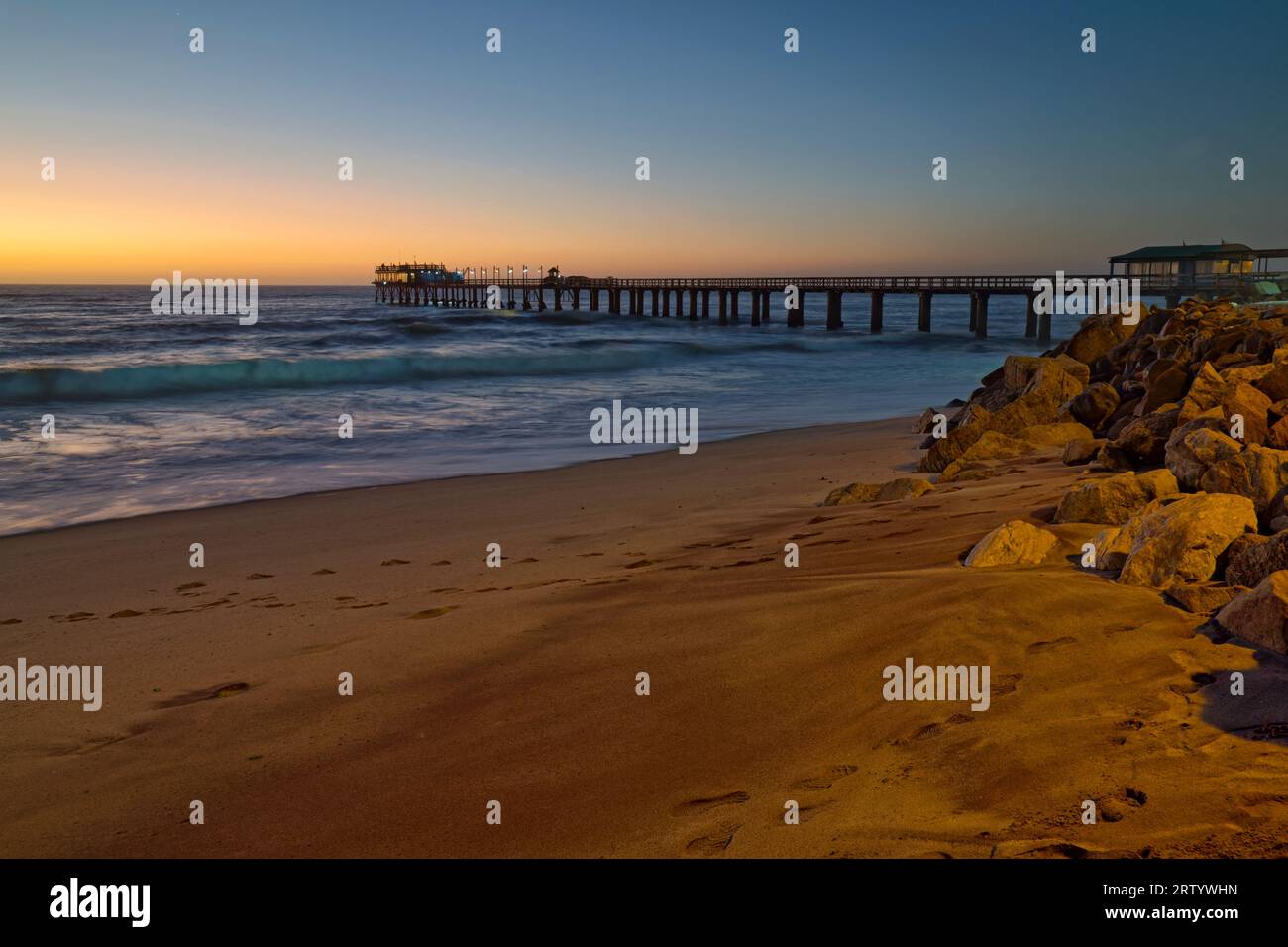 Namibian sunset swakopmund beach hi-res stock photography and images ...
