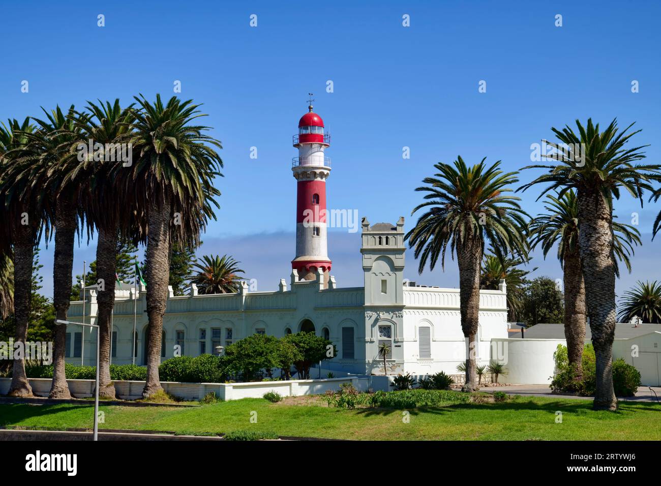 Swakopmund: State House (former district court) and lighthouse, Erongo ...