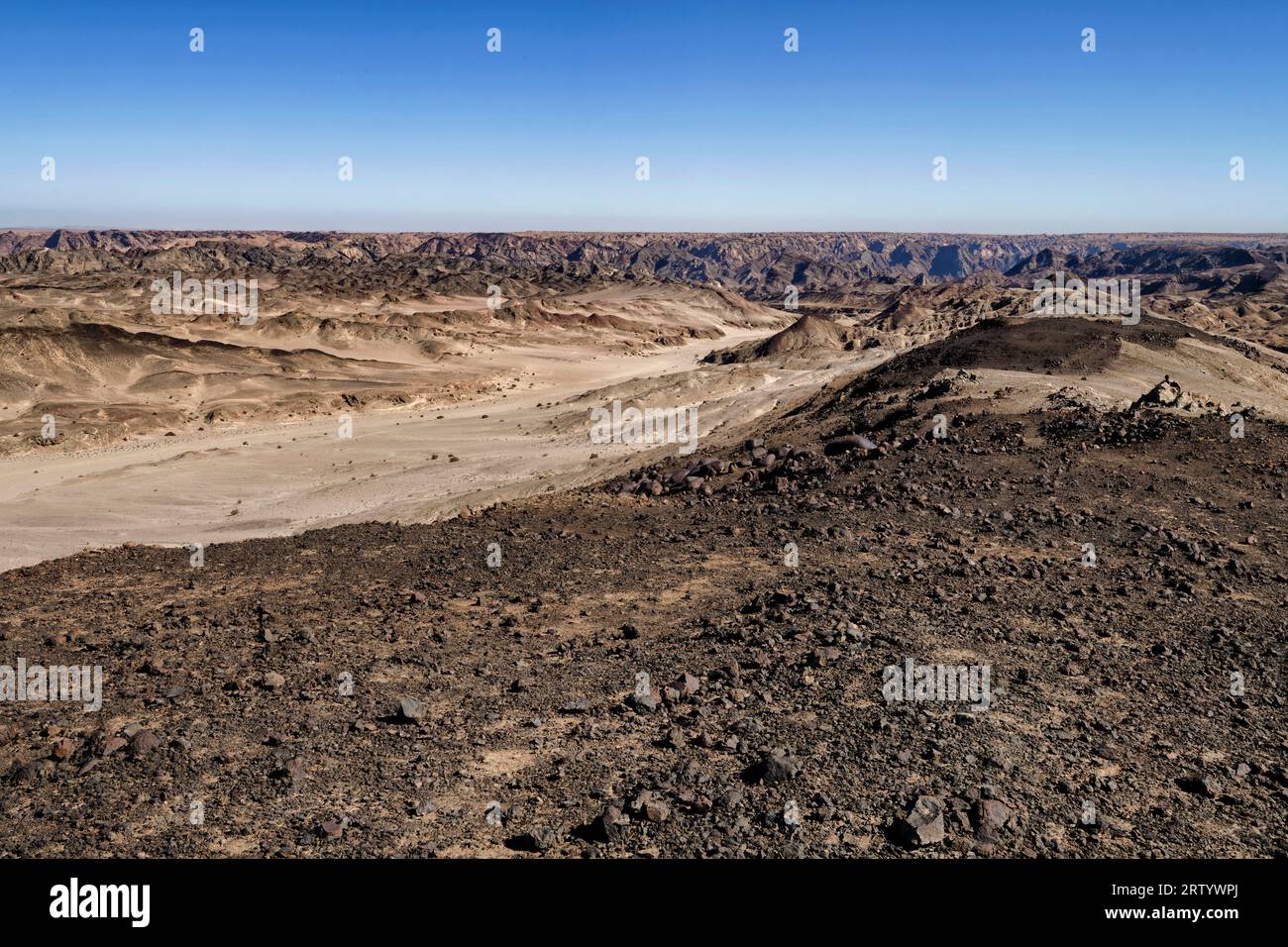 Namib: Gravel desert east of Swakopmund, Erongo Region, Namibia Stock ...
