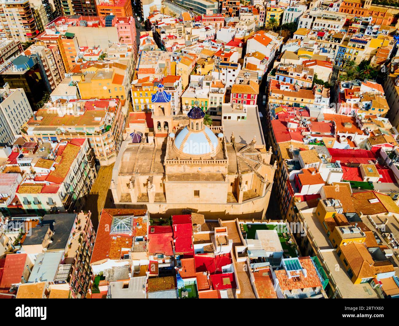 Concatedral de San Nicolas aerial panoramic view. Concatedral de San ...