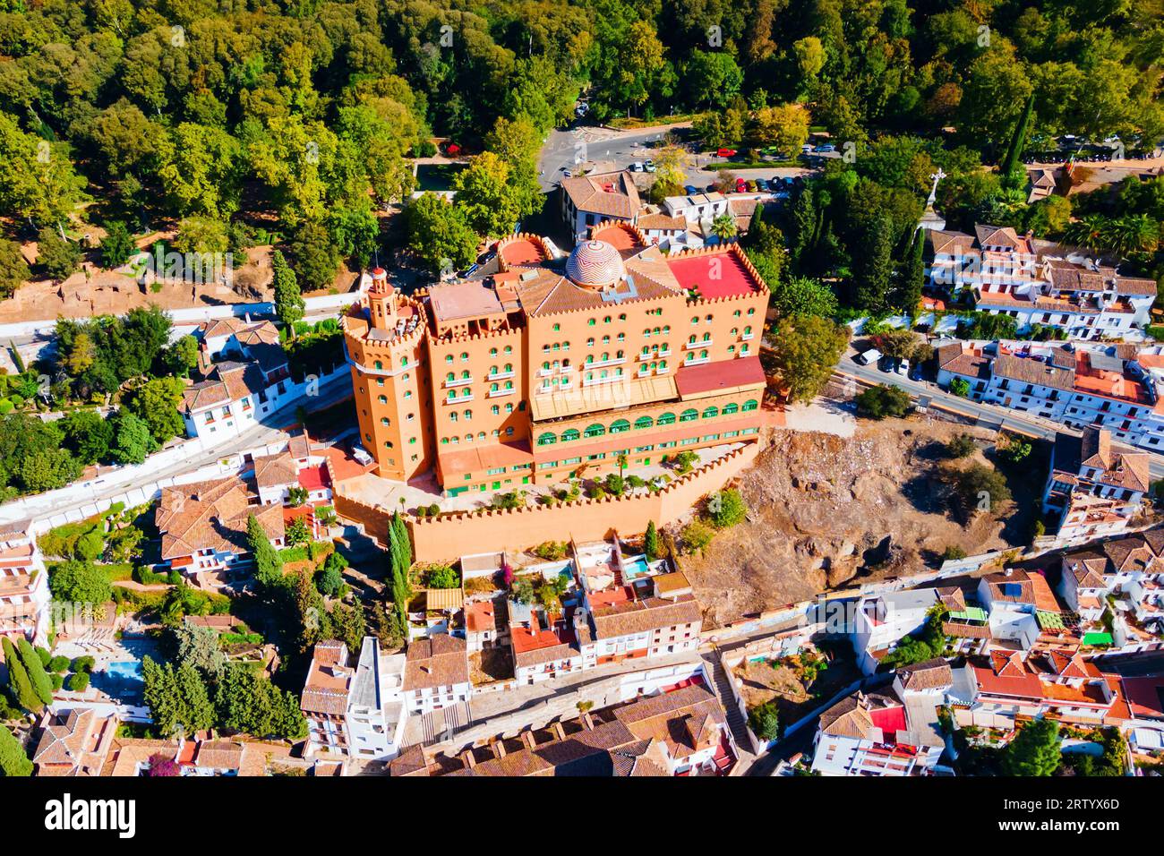 Granada aerial panoramic view. Granada is the capital city of the ...