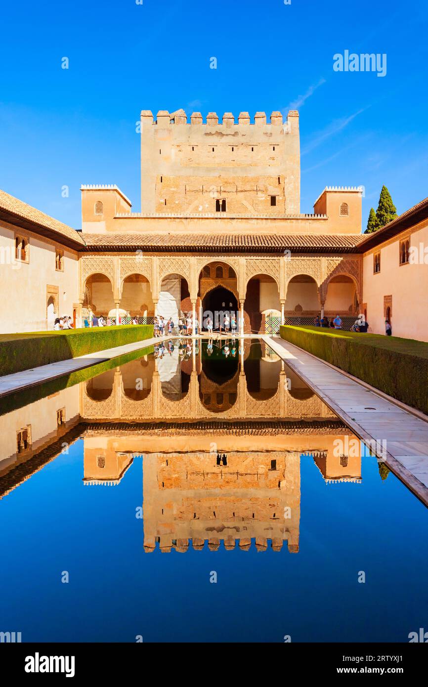The Court of the Myrtles is the central part of the Comares Palace ...