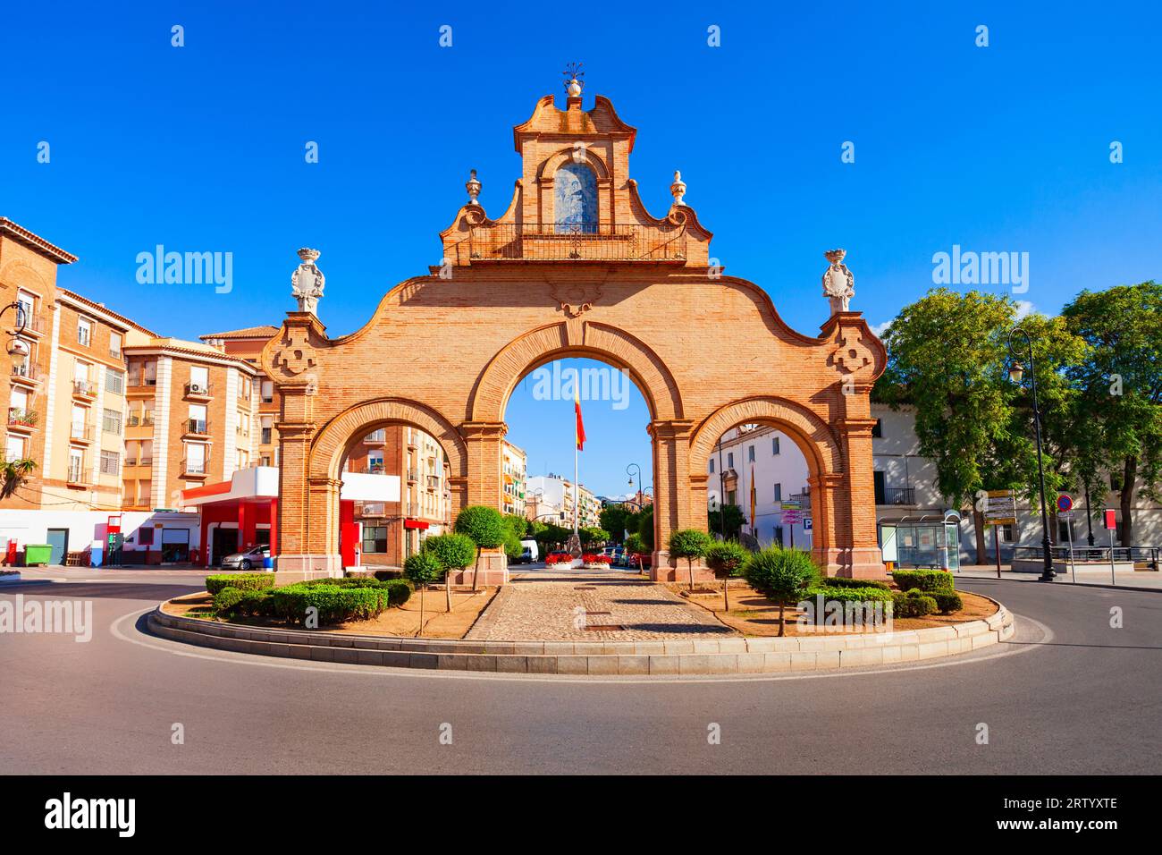 Puerta de Estepa Gate in Antequera. Antequera is a city in the province ...