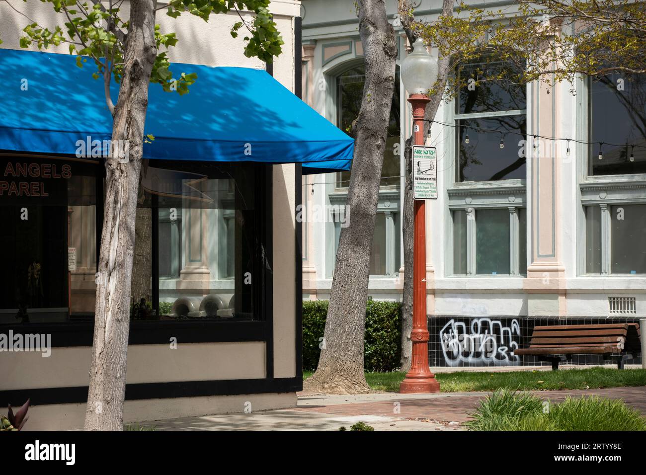 Antioch, California, USA - April 17, 2023: Afternoon light shines on ...