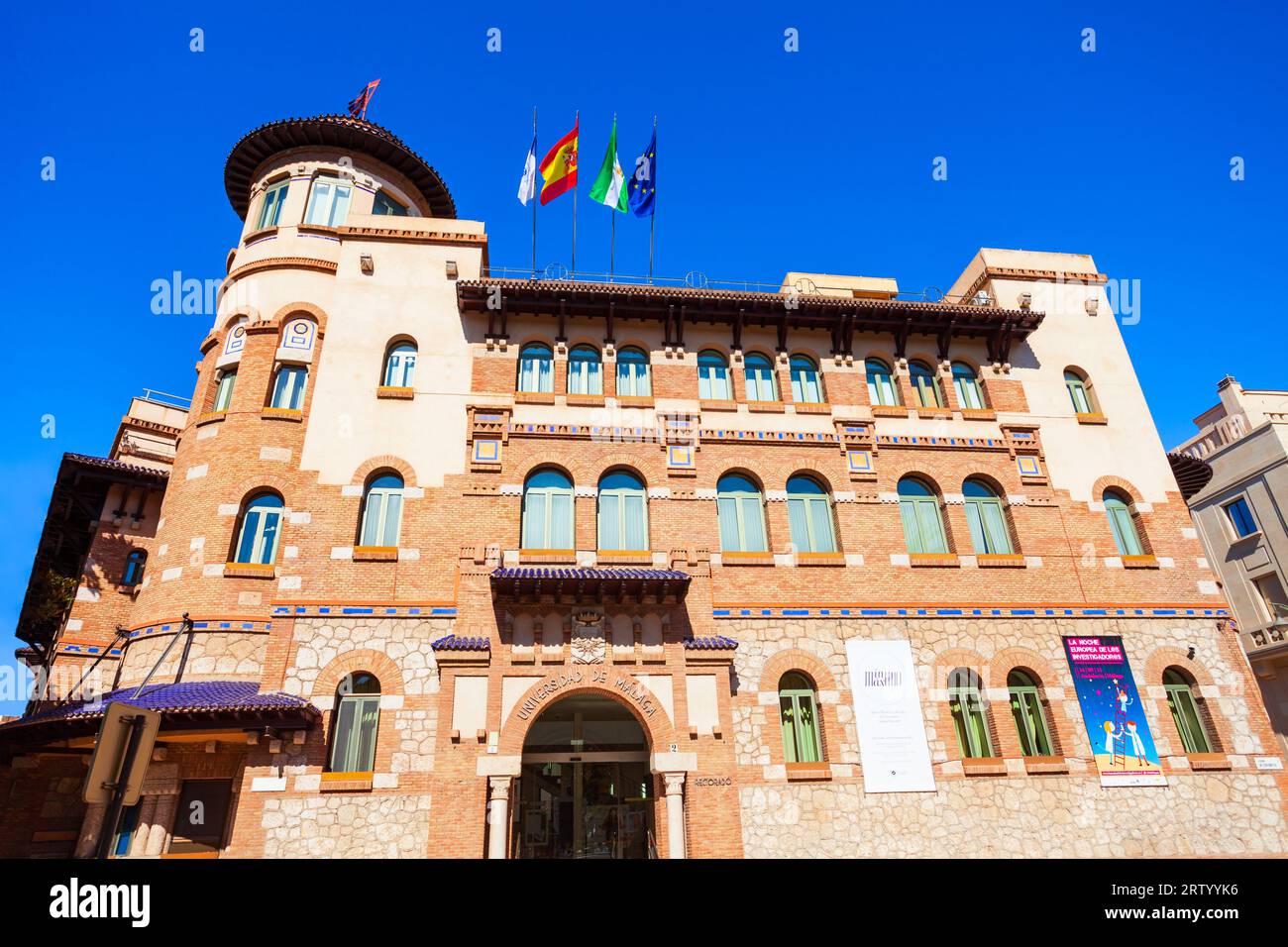 Universidad de malaga in a historic downtown building hi-res stock ...